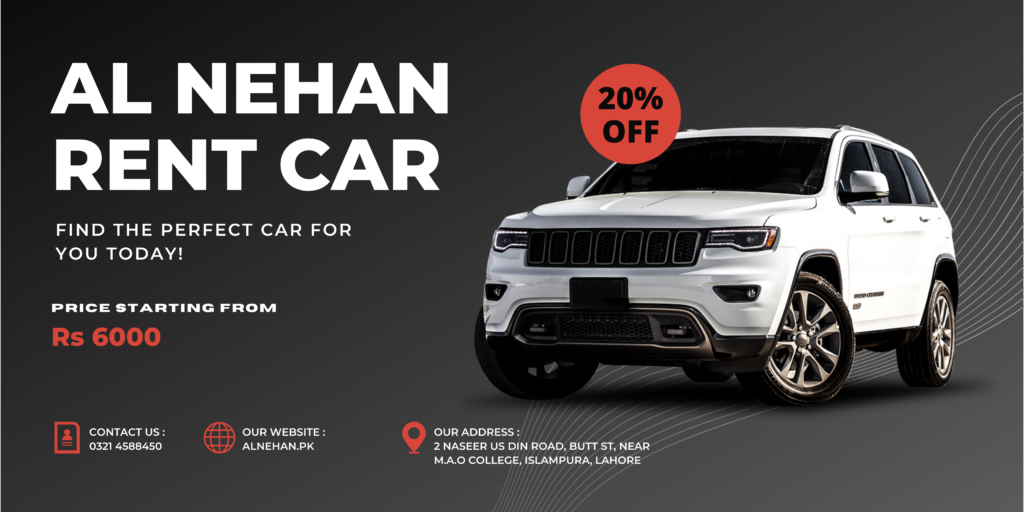 Rent A Car in Lahore | Luxury Car rental Lahore - AL Nehan Car Rental ...